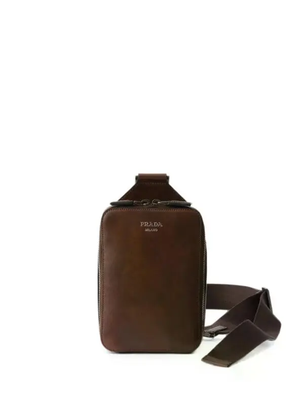 Prada Brique Antiqued Leather Bag