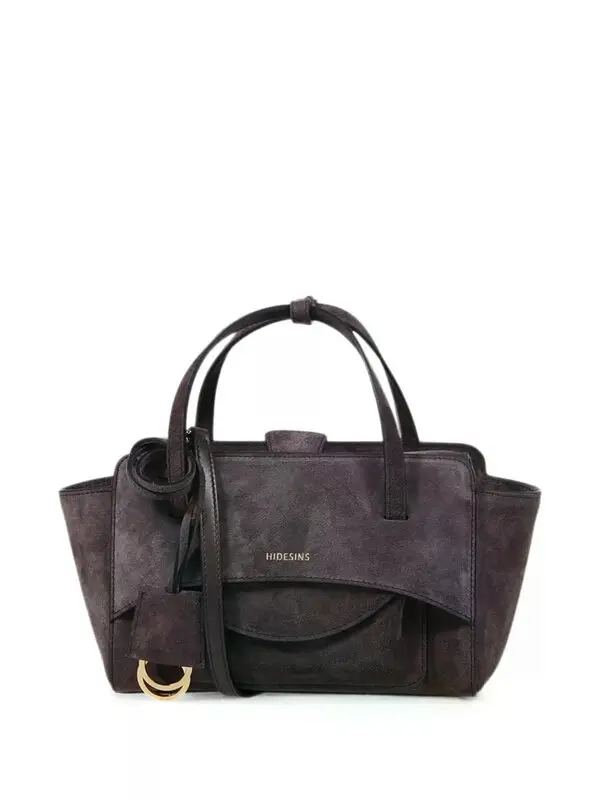 HIDESINS Suede Logo-lettering Tote Bag