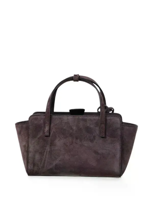 HIDESINS Suede Logo-lettering Tote Bag