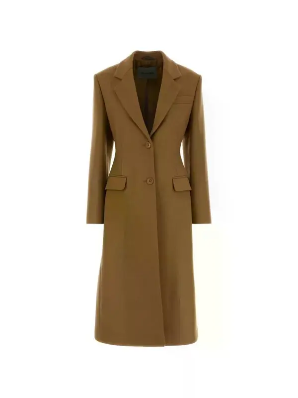 Balenciaga Single-breasted Coat In Camel