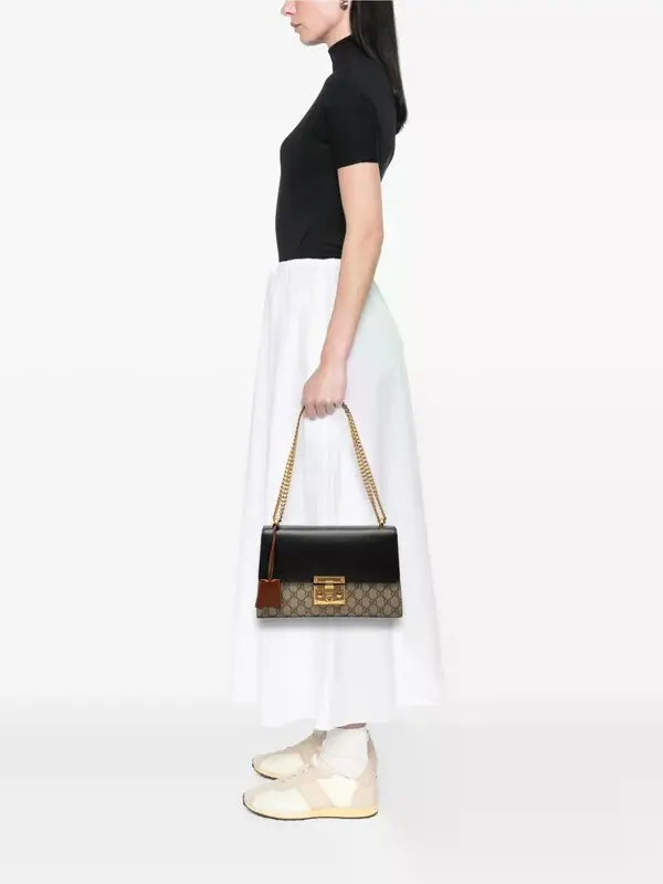Gucci 2000-2015 Medium Gg Supreme Padlock Shoulder Bag