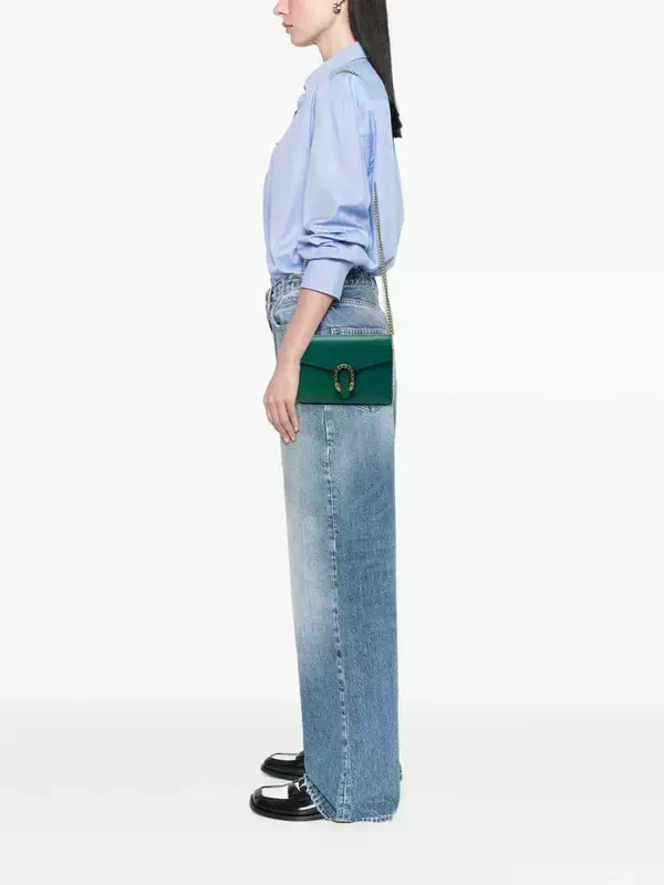 Gucci 2016-2026 Calfskin Dionysus Wallet On Chain Crossbody Bag - Green