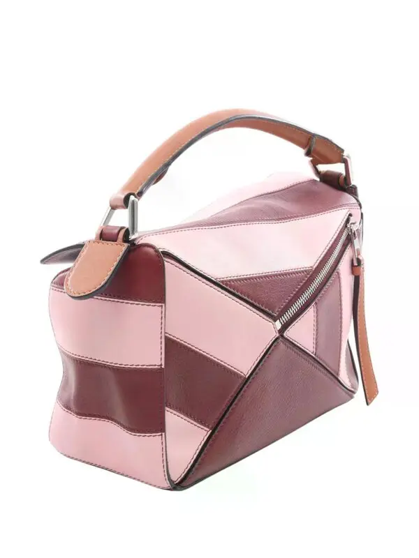 Loewe Small Calfskin Rugby Puzzle Satchel - Pink