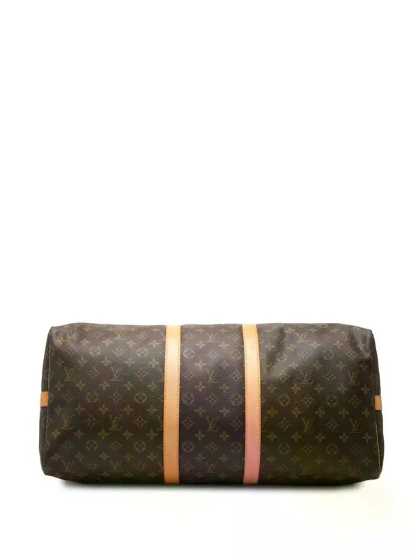 LOUIS VUITTON Monogram Keepall Bandouliere 55 Travel Bag