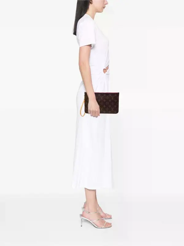 LOUIS VUITTON 2014 Monogram Neverfull Mm Pouch Clutch Bag