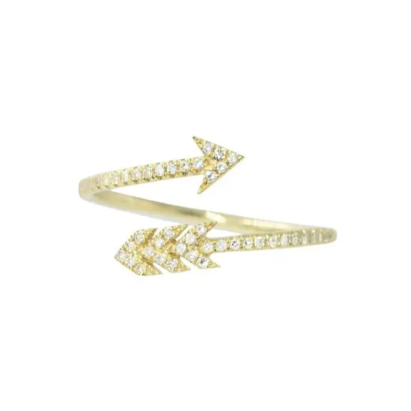KAMARIA 14k Yellow Diamond Arrow Ring