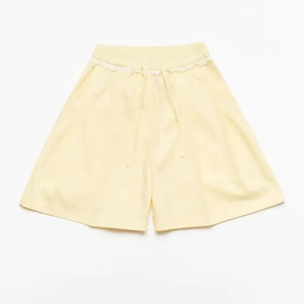 ALAS Name Cotton Poplin Shorts With Lace Trim
