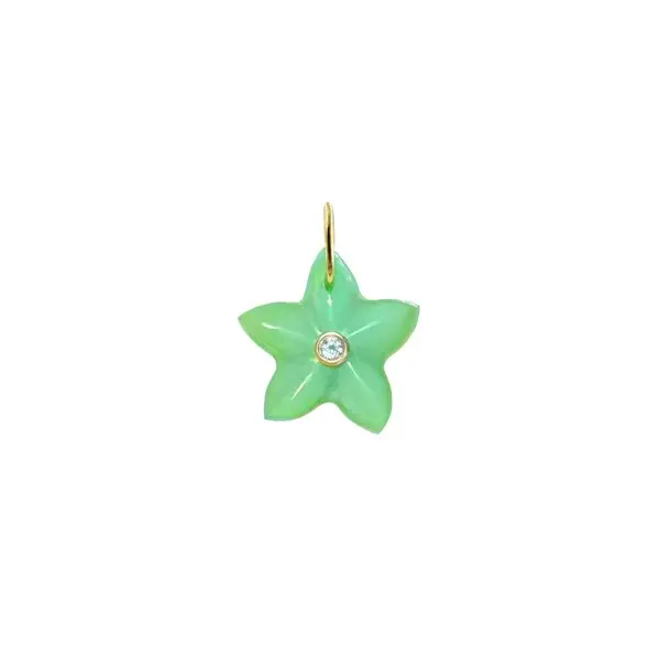 KAMARIA Star Fish Gemstone Pendant With Topaz Chrysoprase - Green