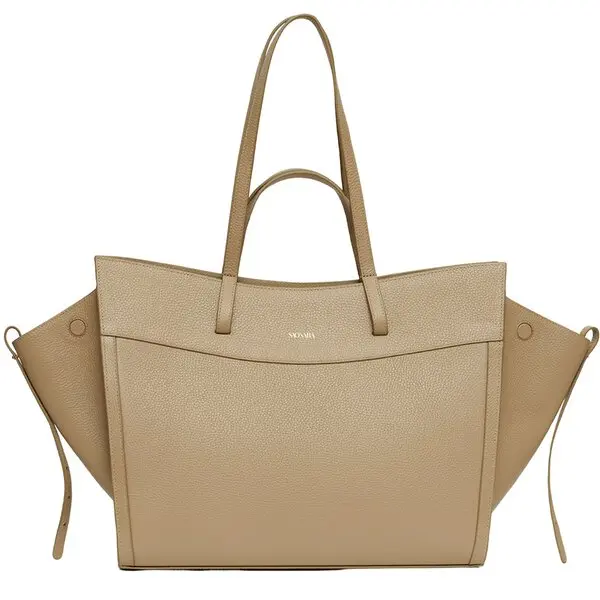 SAONARA BRAND Neutrals Shopping Bag Taupe Leather