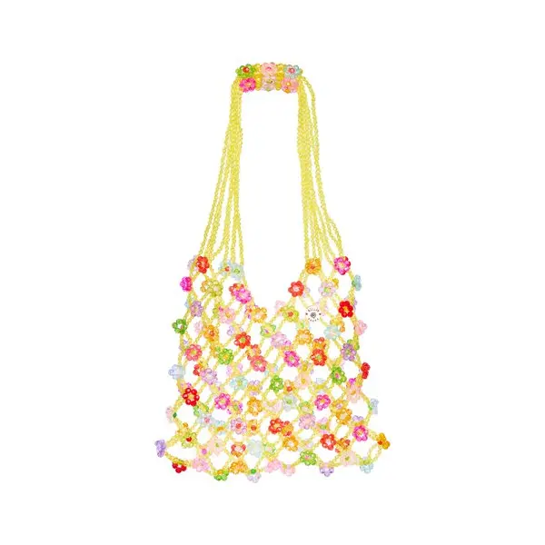 TILLIE BEADS Sunshine Bloom Floral Beaded Shoulder Bag