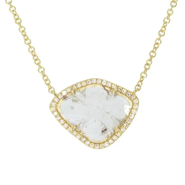 KAMARIA Diamond Slice Necklace In Shield