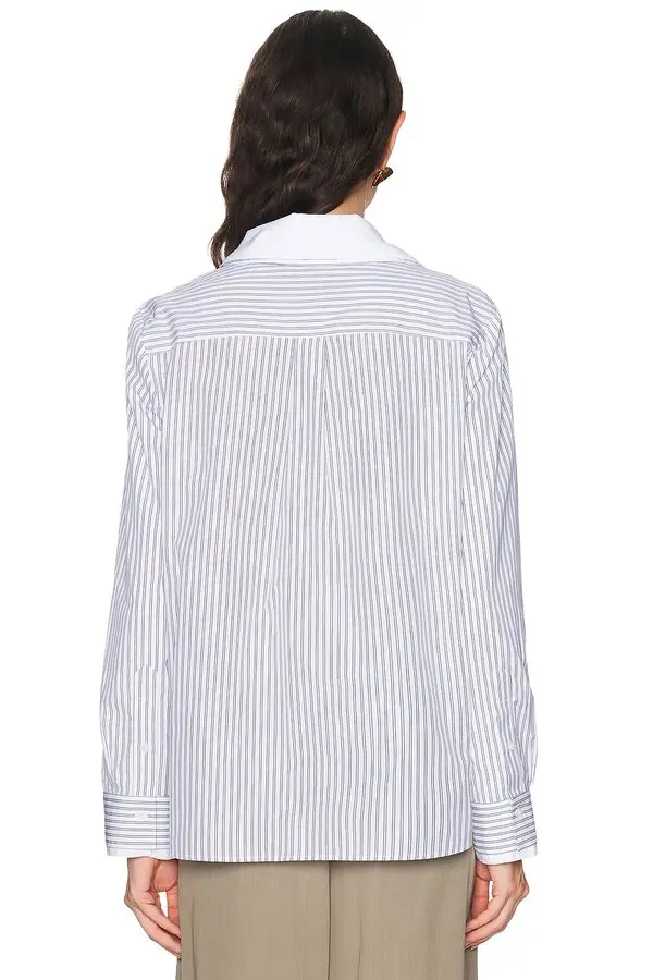 TWP Double Layer Boyfriend Top In White