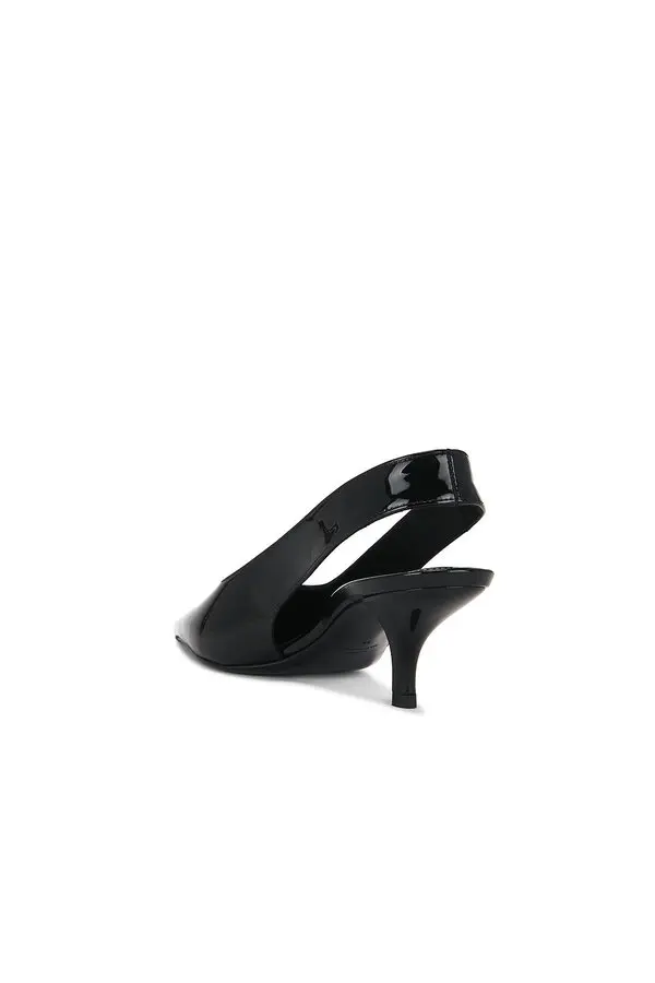 TOTEME Classic Patent Slingback Heel - Black