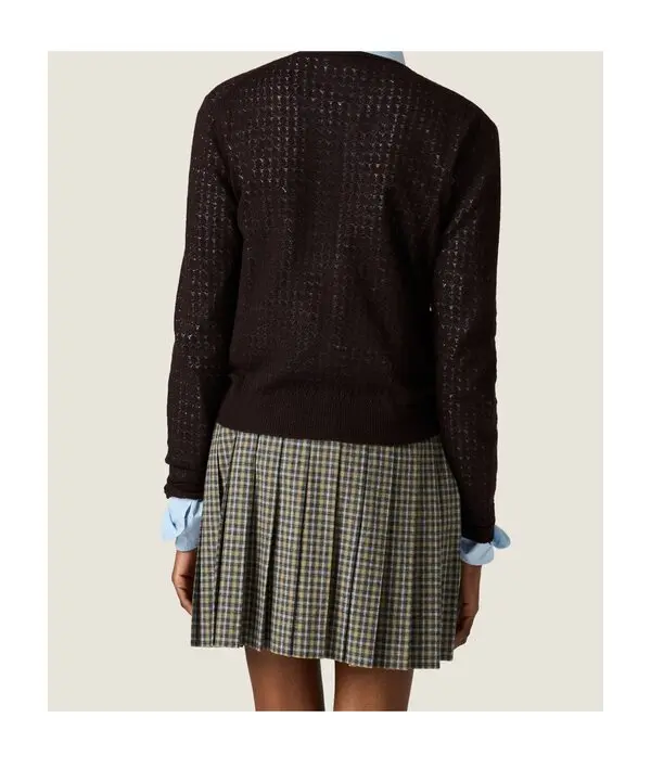 Miu Miu Crew Neck Button-up Cardigan