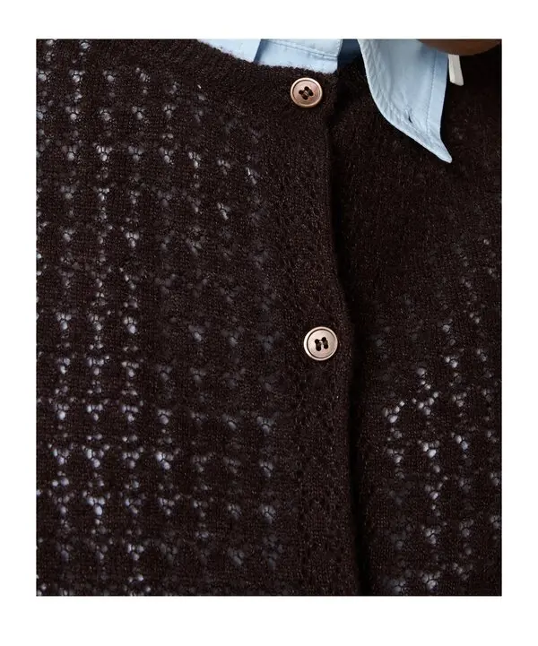 Miu Miu Crew Neck Button-up Cardigan
