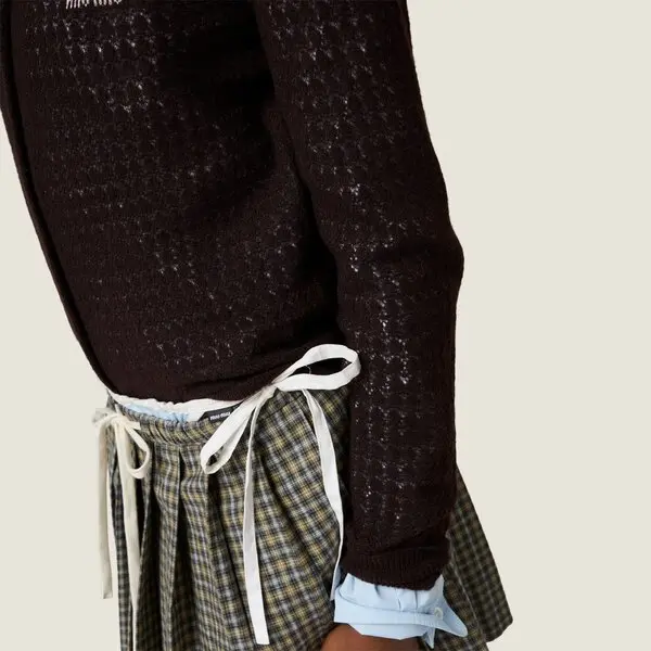 Miu Miu Crew Neck Button-up Cardigan