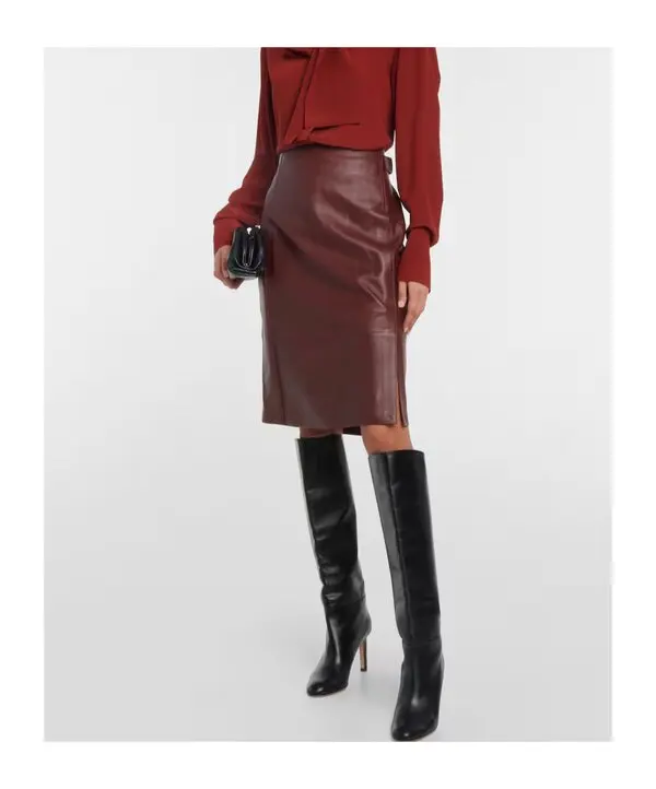 Vince Leather Pencil Skirt