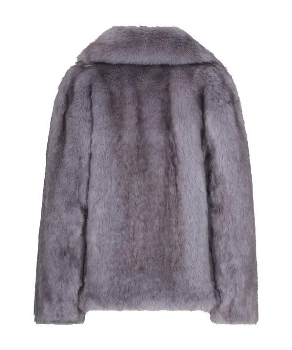 STAND STUDIO Lapel Long-sleeved Fur Coat