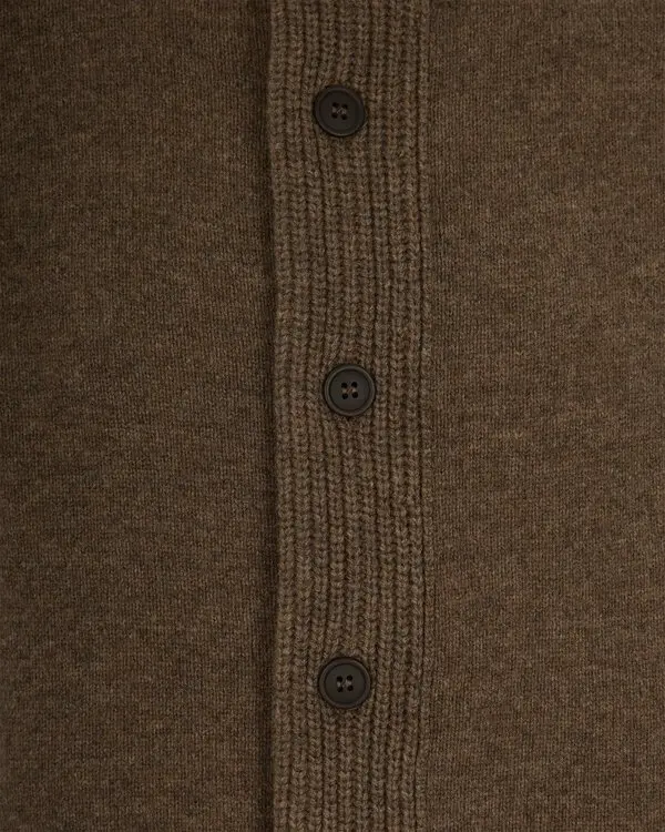 Barbour High-neck Button-up Cardigan - Green