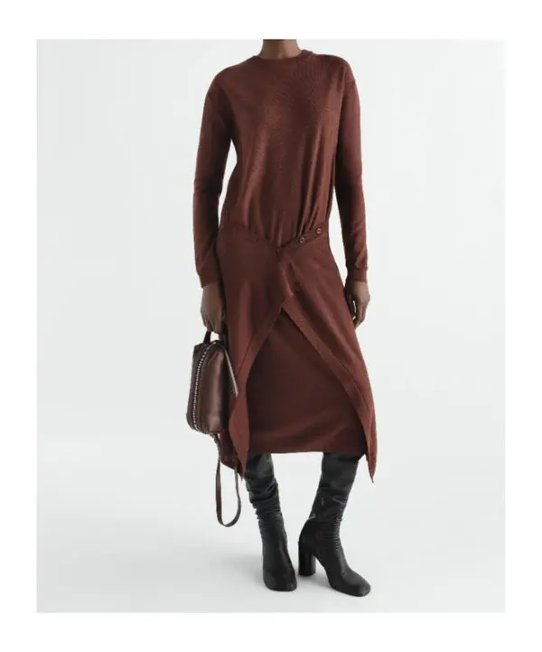 LEMAIRE Merino Wool Blend Buttoned Dress