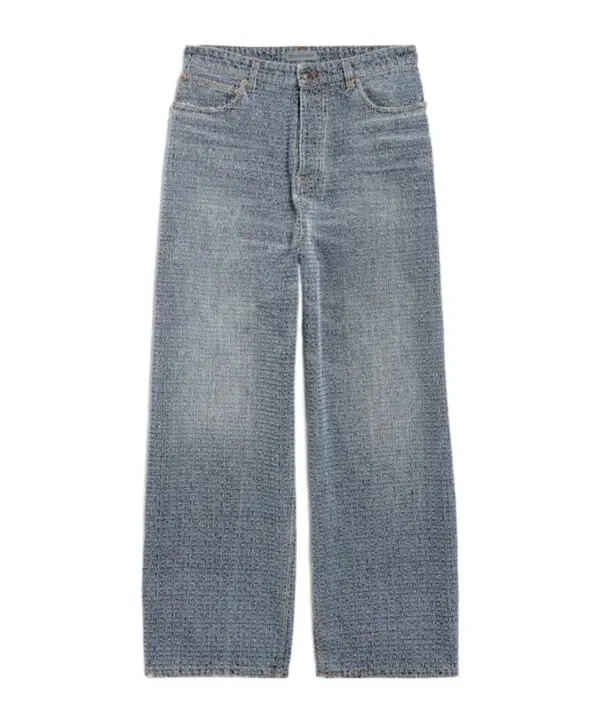 Balenciaga Denim Stitch Baggy Jeans - Dark Blue