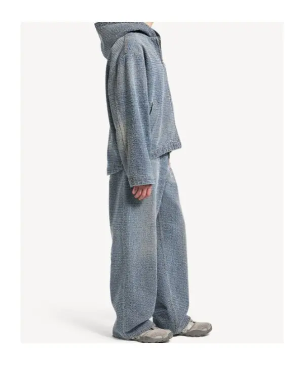 Balenciaga Denim Stitch Baggy Jeans - Dark Blue