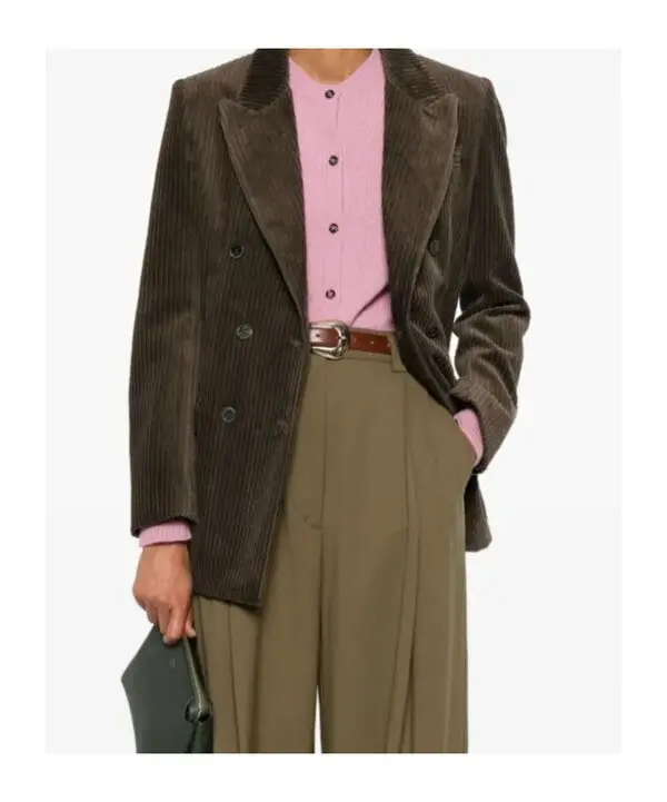 P.a.r.o.s.h Double-breasted Corduroy Blazer