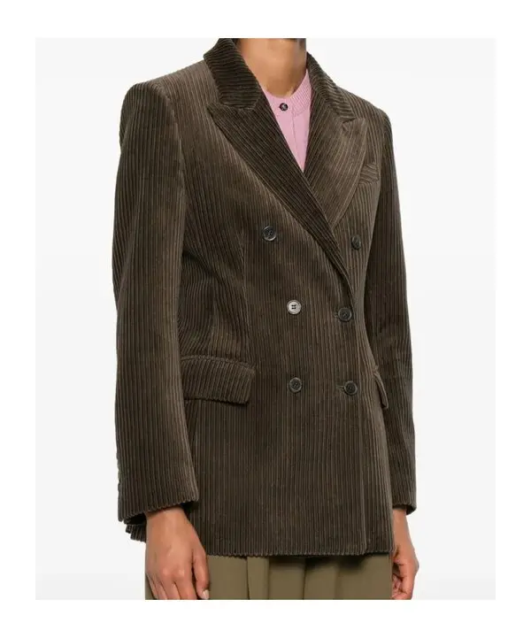 P.a.r.o.s.h Double-breasted Corduroy Blazer