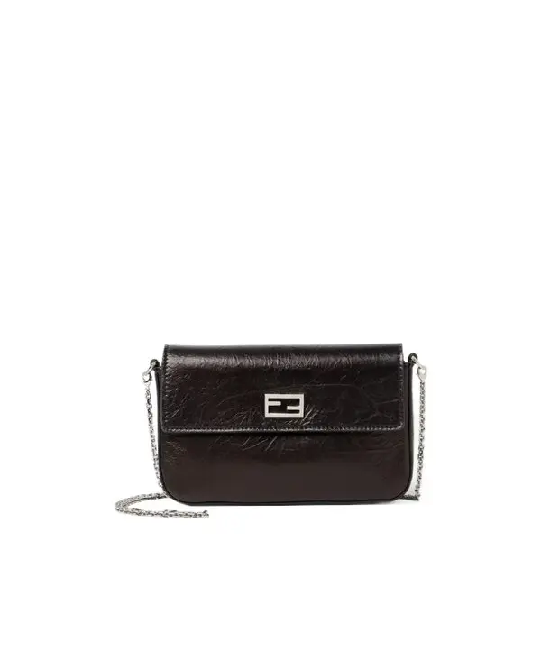 Fendi Tube Wallet On Chain - Black