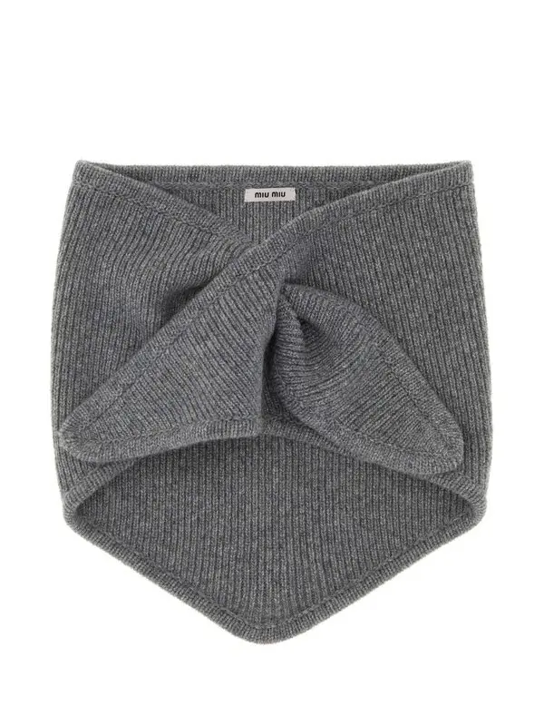 Miu Miu Patch Knitted Scarf