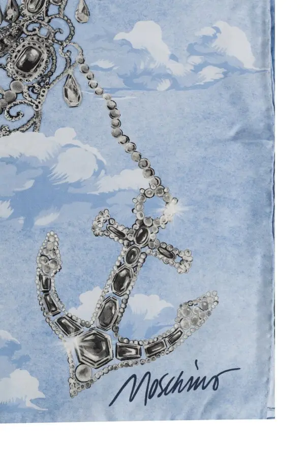 Moschino Patterned Silk Scarf