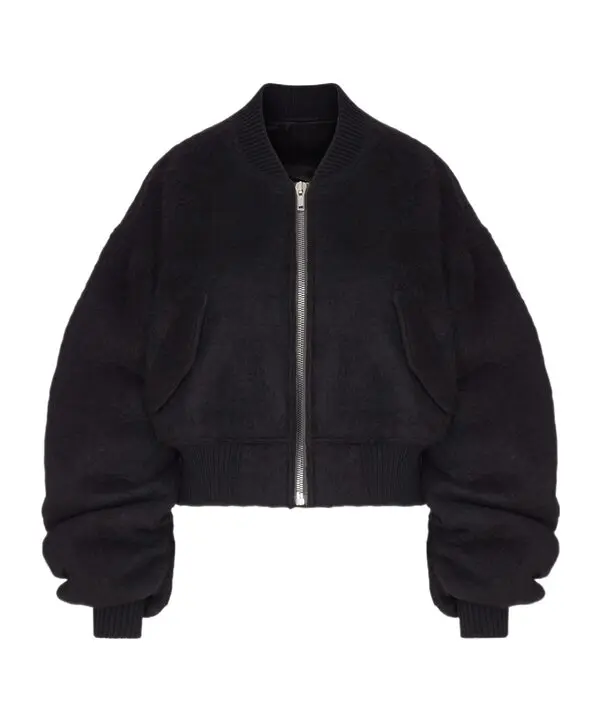 Rick Owens Cropped Oversized Bomber Jacket