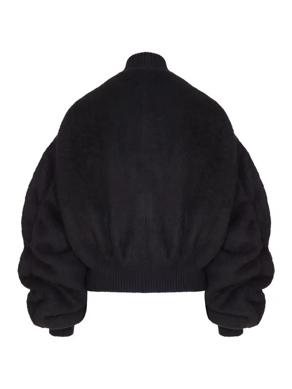 Rick Owens Cropped Oversized Bomber Jacket
