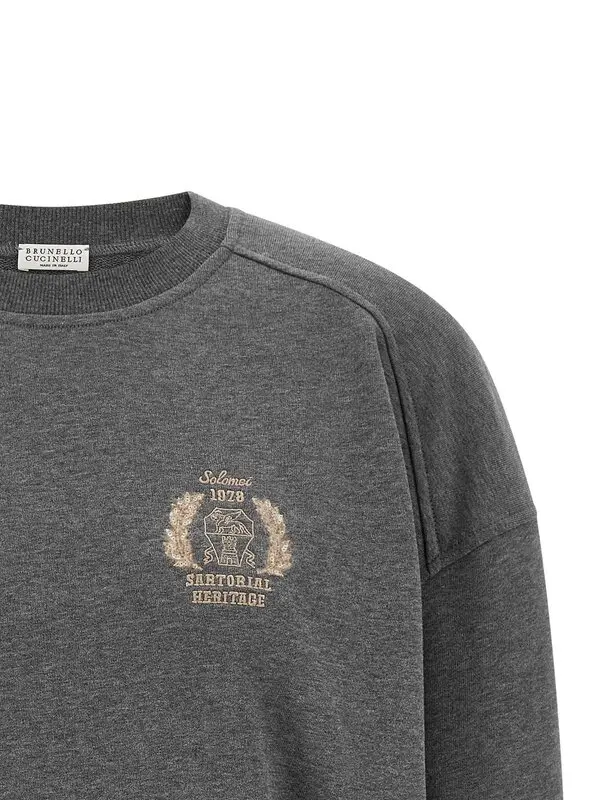 Brunello Cucinelli Logo Embroidered Sweatshirt
