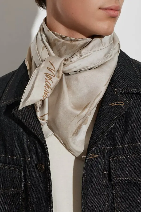 Moschino Patterned Silk Scarf