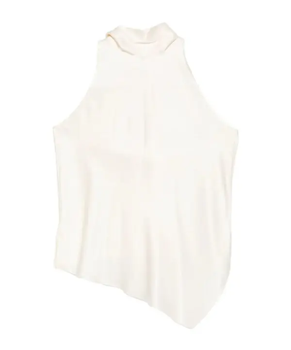 Brunello Cucinelli Asymmetric Halterneck Top - White