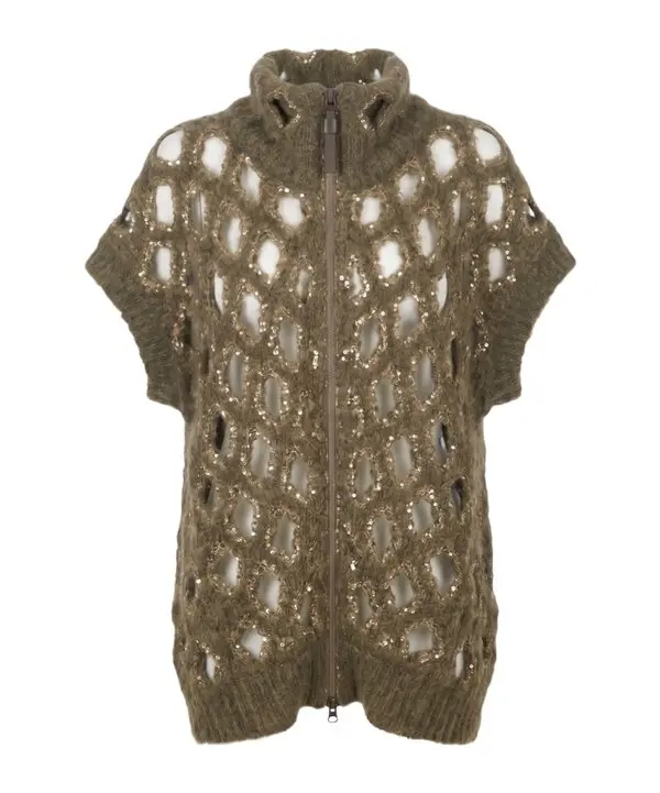 Brunello Cucinelli High-neck Short-sleeved Knitwear