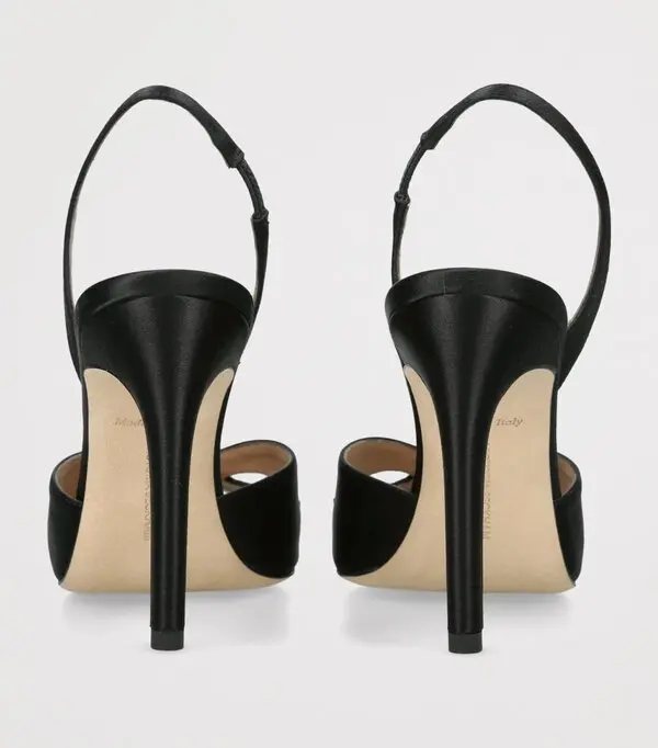 Victoria Beckham Satin Harlow Mask Slingback Heels 100