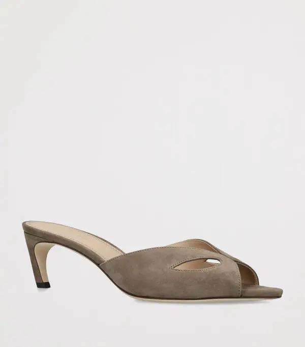 Victoria Beckham Suede Harlow Mask Mules 55
