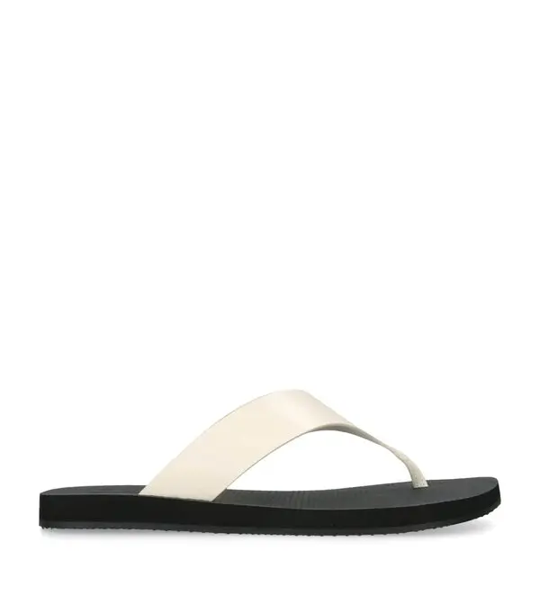 THE ROW Dune Classic Ginza Leather Flip Flops