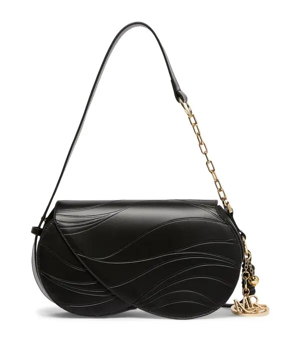 Marina Rinaldi Faux Leather Shoulder Bag - Black