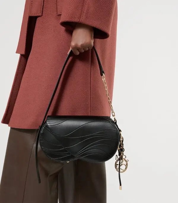 Marina Rinaldi Faux Leather Shoulder Bag - Black