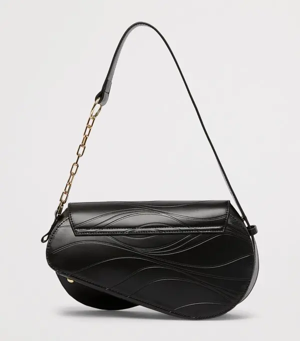 Marina Rinaldi Faux Leather Shoulder Bag - Black