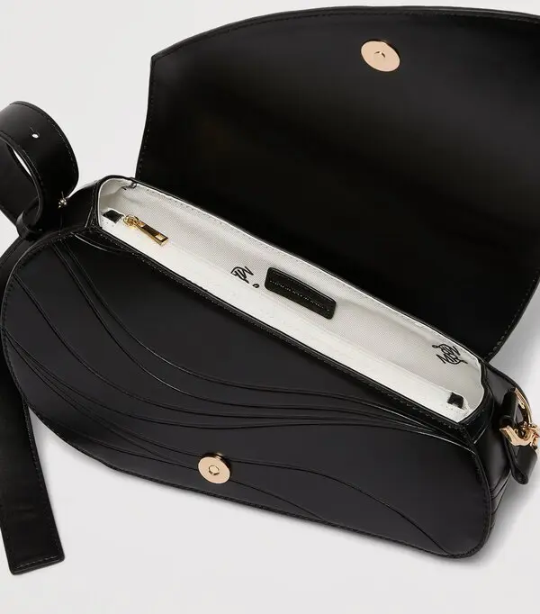 Marina Rinaldi Faux Leather Shoulder Bag - Black