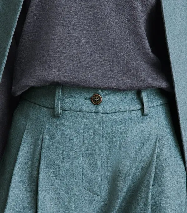 Colombo Silk-cashmere Wide-leg Trousers