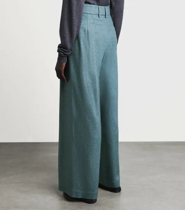 Colombo Silk-cashmere Wide-leg Trousers
