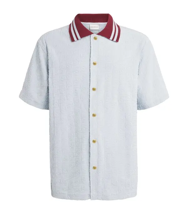 Drole De Monsieur Cotton Monogram Short-sleeve Shirt