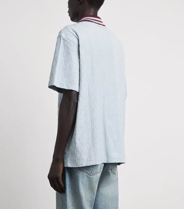 Drole De Monsieur Cotton Monogram Short-sleeve Shirt
