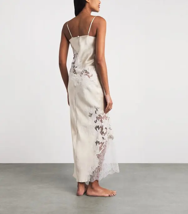 TORLOWEI Silk-lace Elsa Slip Dress