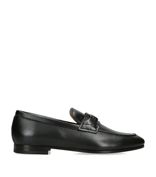 Valentino Garavani Leather Vlogo Loafers